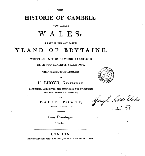 The History of Wales – 1584 – Hidden History Research